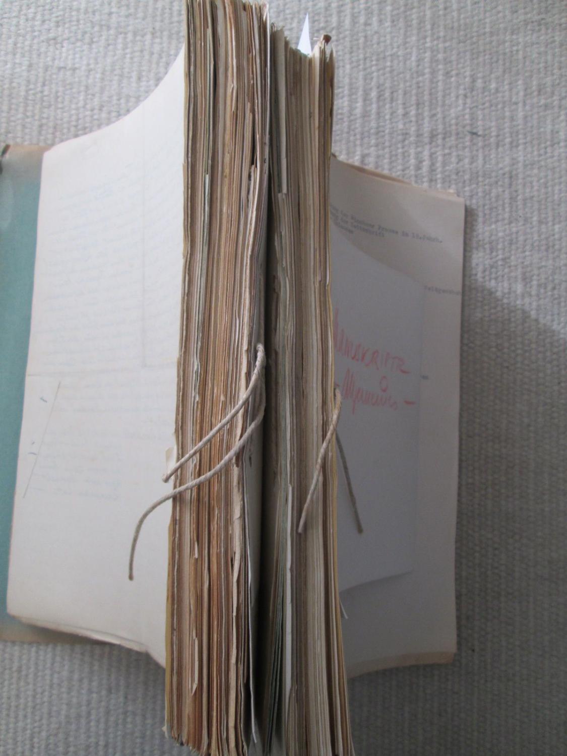 A collection of typewritten and handwritten papers, notes, etc., ca ...