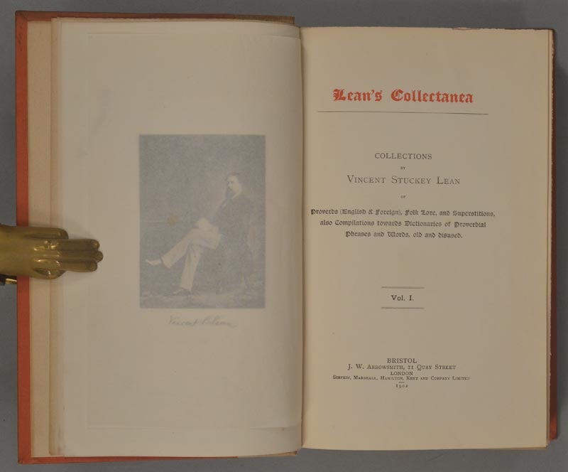 LEAN'S COLLECTANEA by LEAN, Vincent Stuckey: (1902) | Boston Book ...