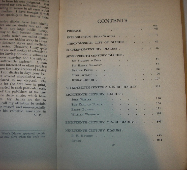 English Diaries - a Review of the English Diaries from the Sixteenth to ...