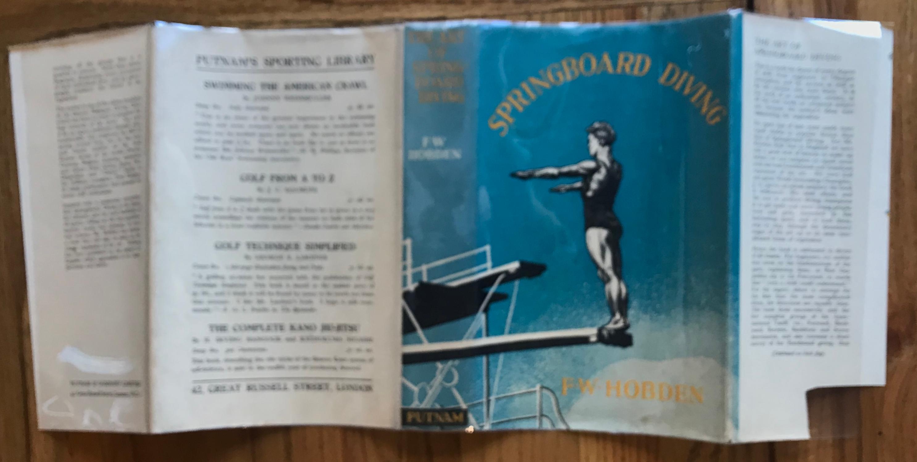 THE ART OF SPRINGBOARD DIVING by HEBDEN F W: Hard Cover (1936) First ...