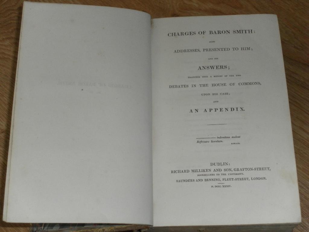 Charges of Baron Smith: Also Addresses, Presented to Him; and the ...