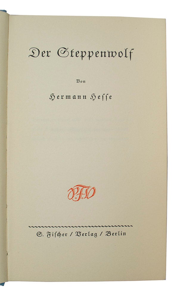 Steppenwolf by HESSE, Hermann: (1927) | Heritage Book Shop, ABAA