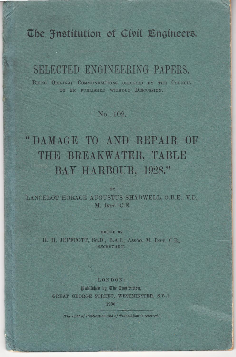 Damage to and Repair of The Breakwater, Table Bay Harbour, 1928 | The ...