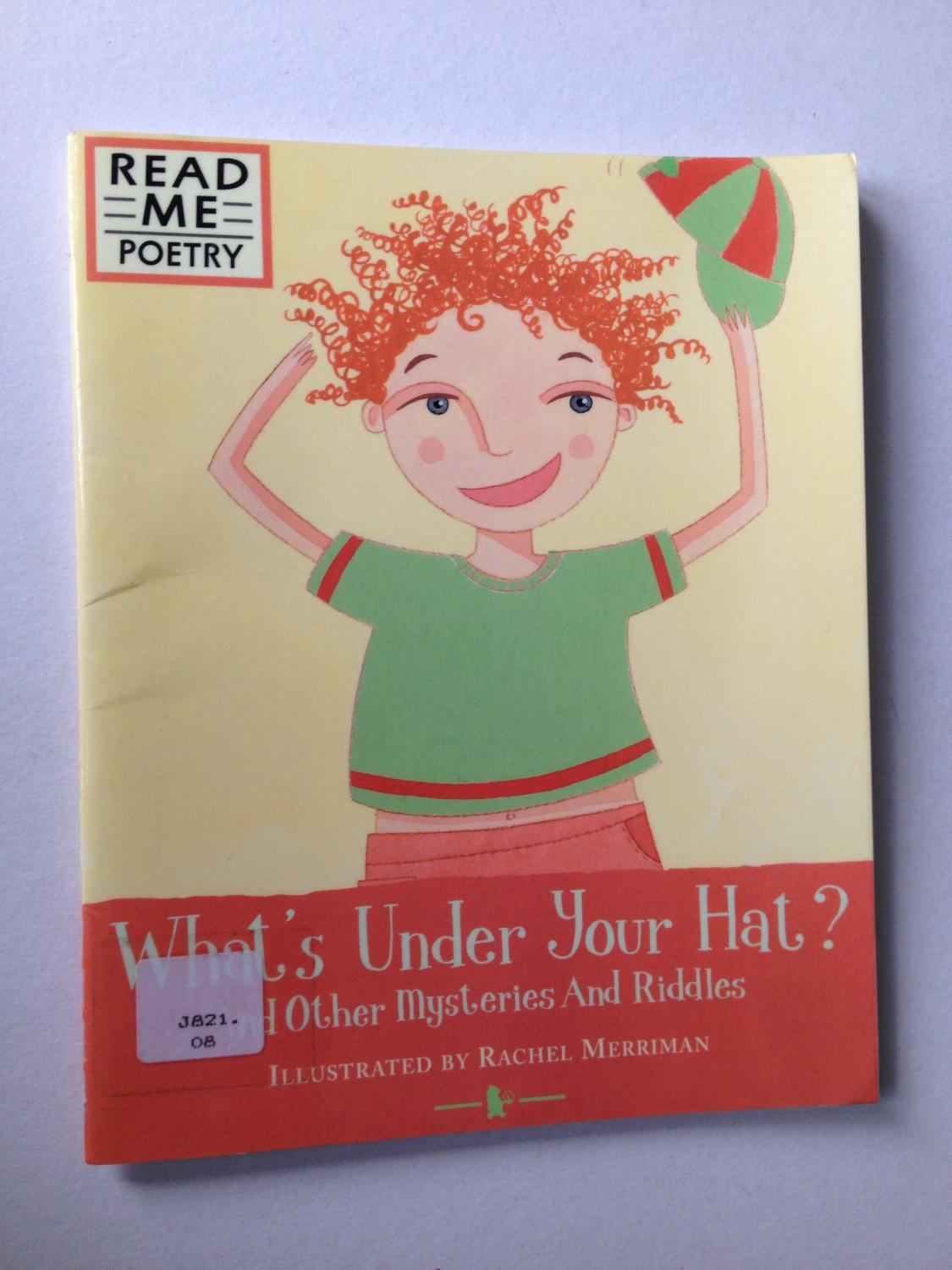 What's Under Your Hat? And Other Mysteries and Riddles by Myra Barrs and Sue Ellis: Very Good ...