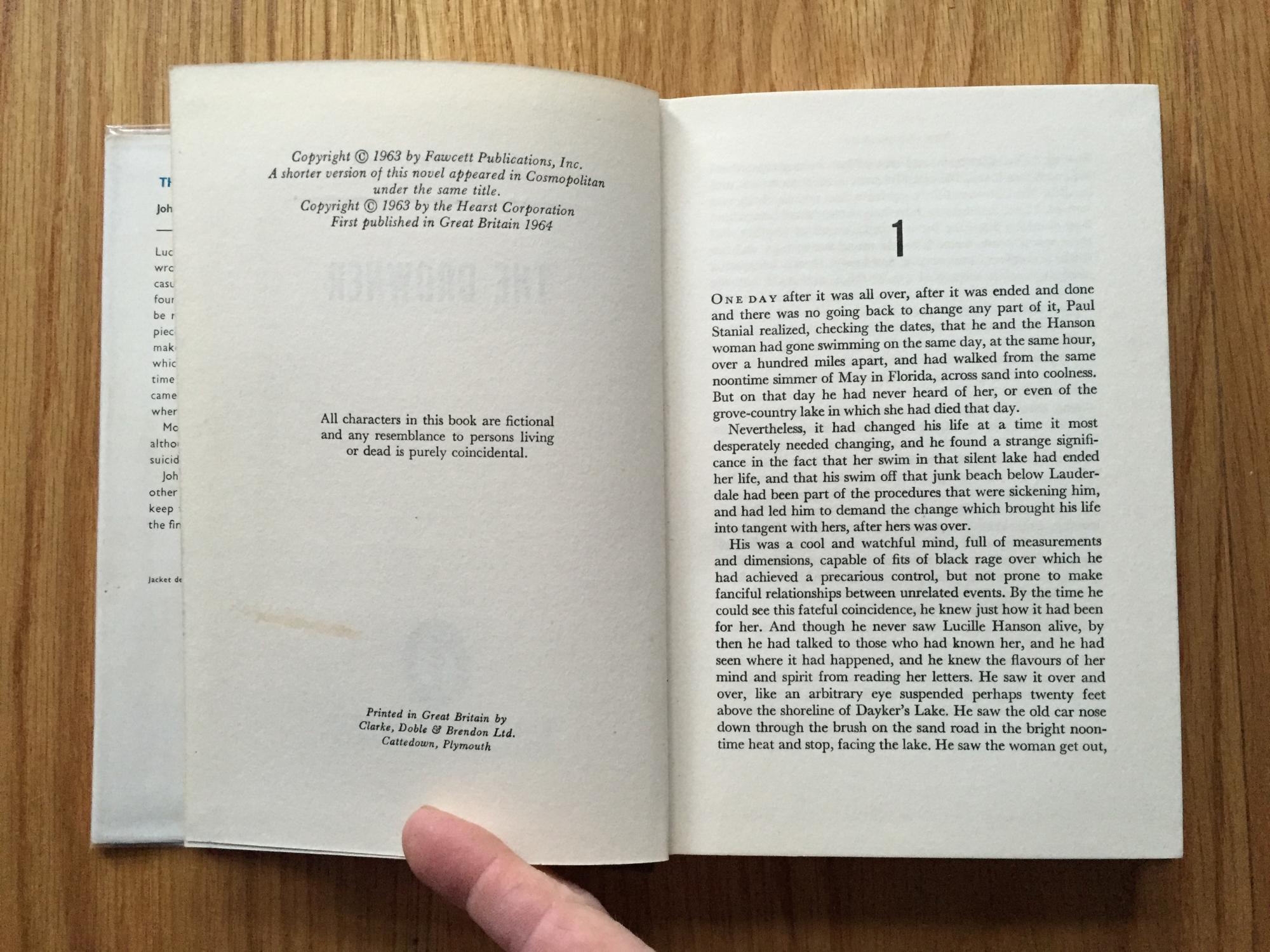 The Drowner by John D MacDonald: Good Hardcover (1964) 1st Edition ...