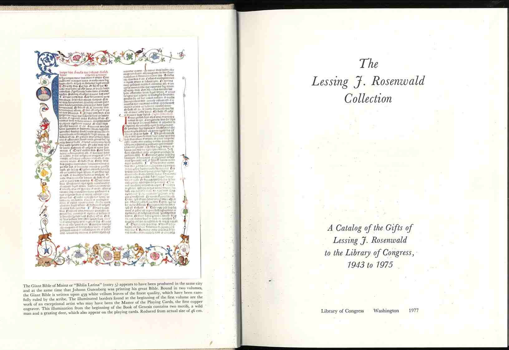 THE LESSING F. ROSENWALD COLLECTION: A CATALOG OF THE GIFTS OF LESSING ...