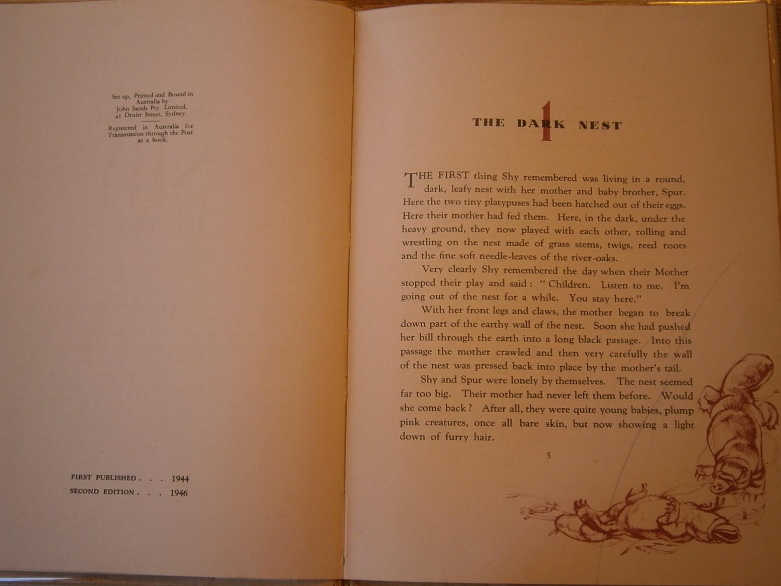 THE STORY OF SHY THE PLATYPUS by REES, Leslie: Fair Hardcover (1946 ...