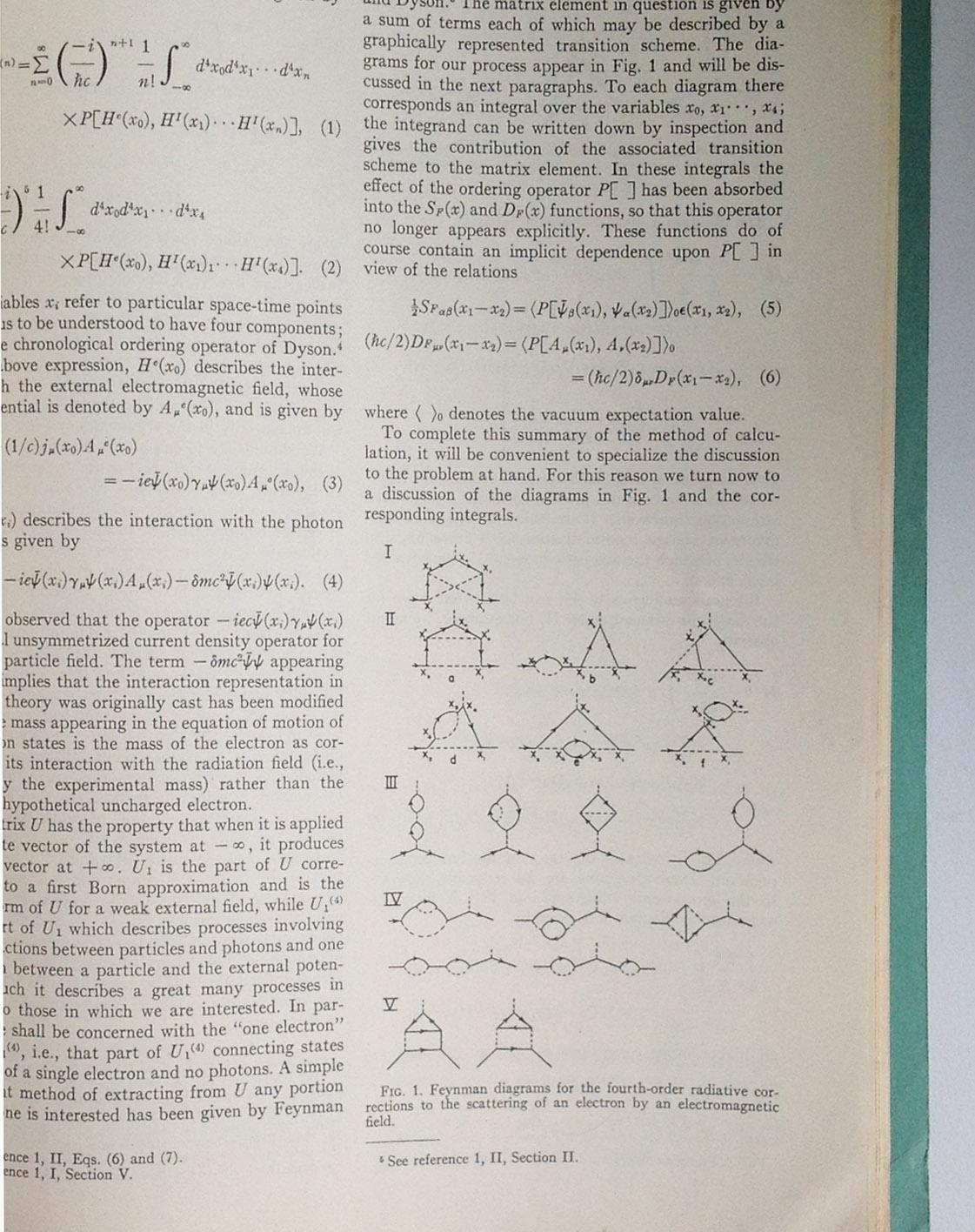 FEYNMAN DIAGRAMS: 'Fourth-order corrections in quantum electrodynamics ...