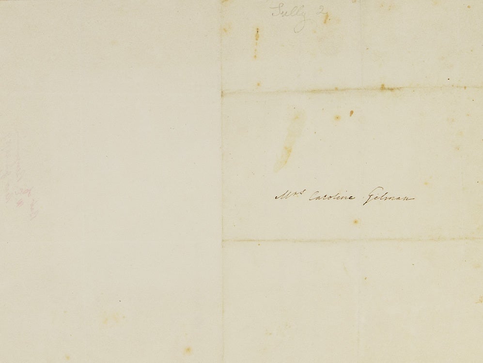 Autograph Letter Signed ("Thos Sully") to author Caroline Howard Gilman ...