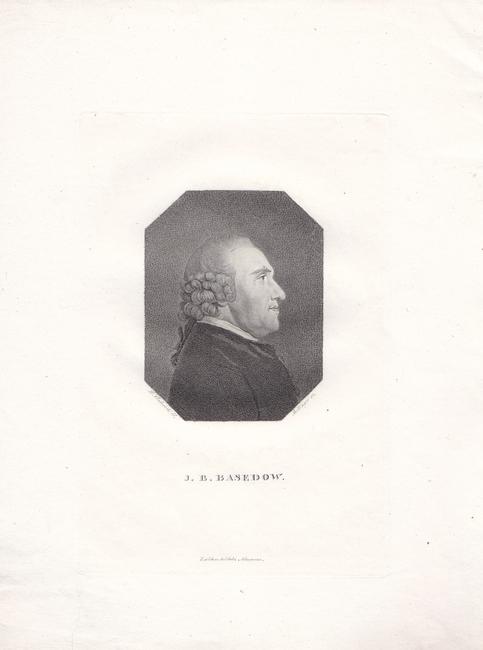 BASEDOW, JOHANN BERNHARD (1724 Hamburg - 1790 Magdeburg). Porträt ...