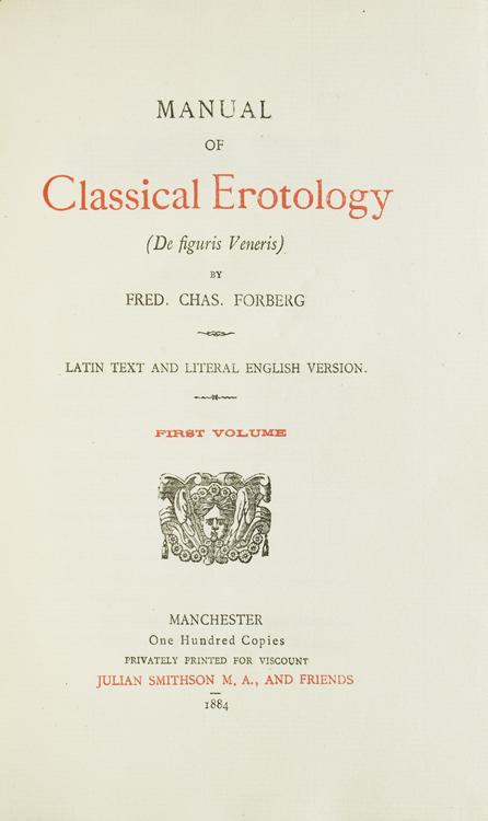 Manual of classical Erotology (De figuris Veneris). Latin text and ...