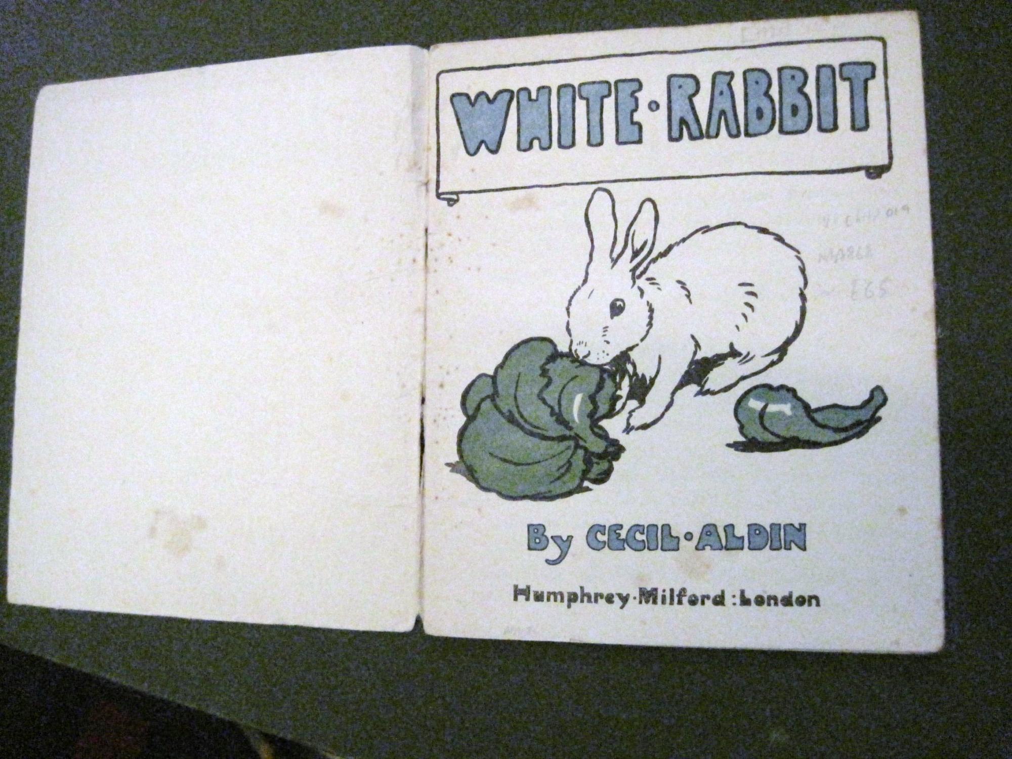 White Rabbit by Aldin, Cecil: Good Plus Card Wraps (Staple Bound) (1921 ...