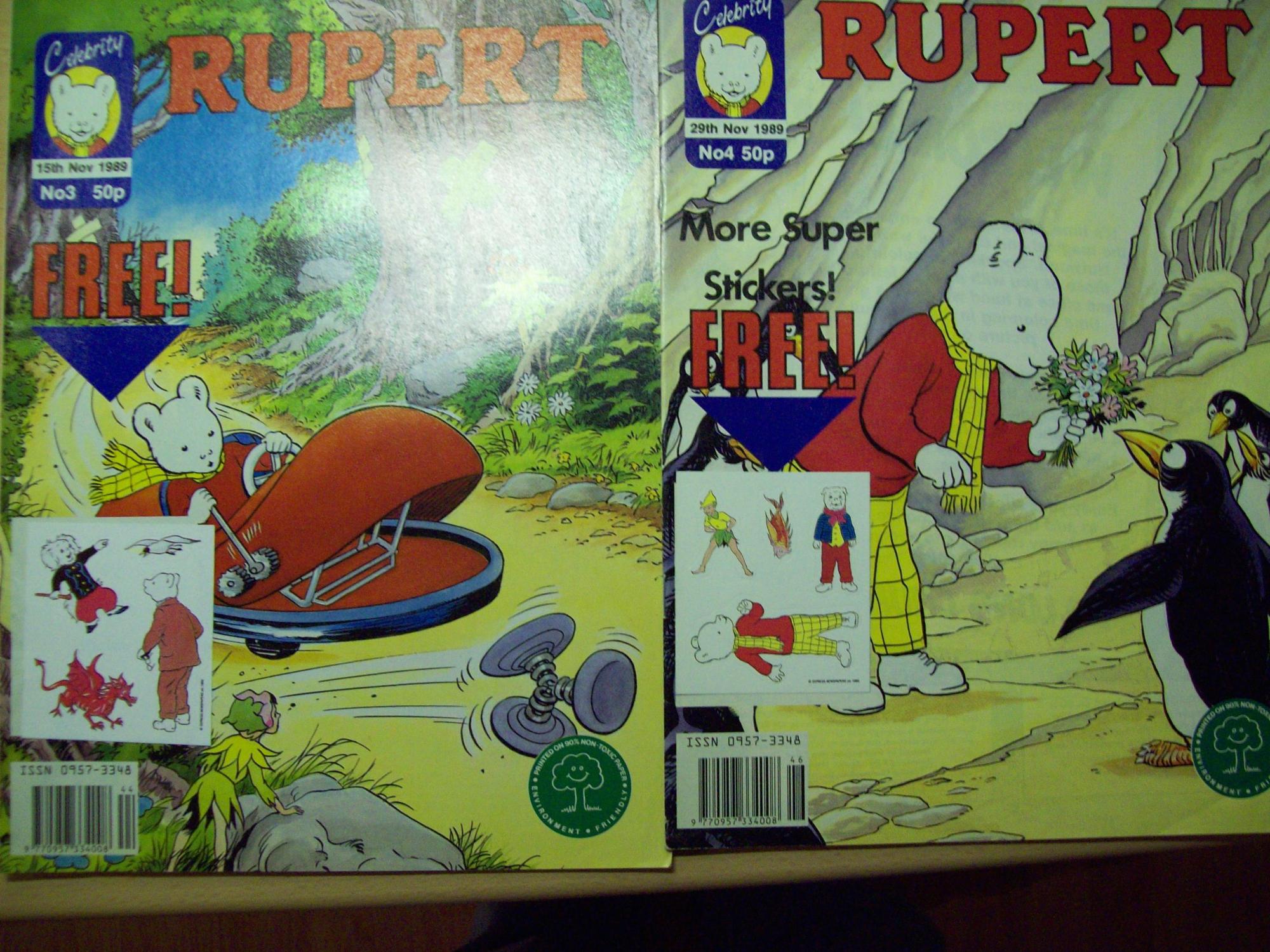 Rupert Comics from 1989 x 4: Fine Soft cover (1989) 1st Edition | Tony ...