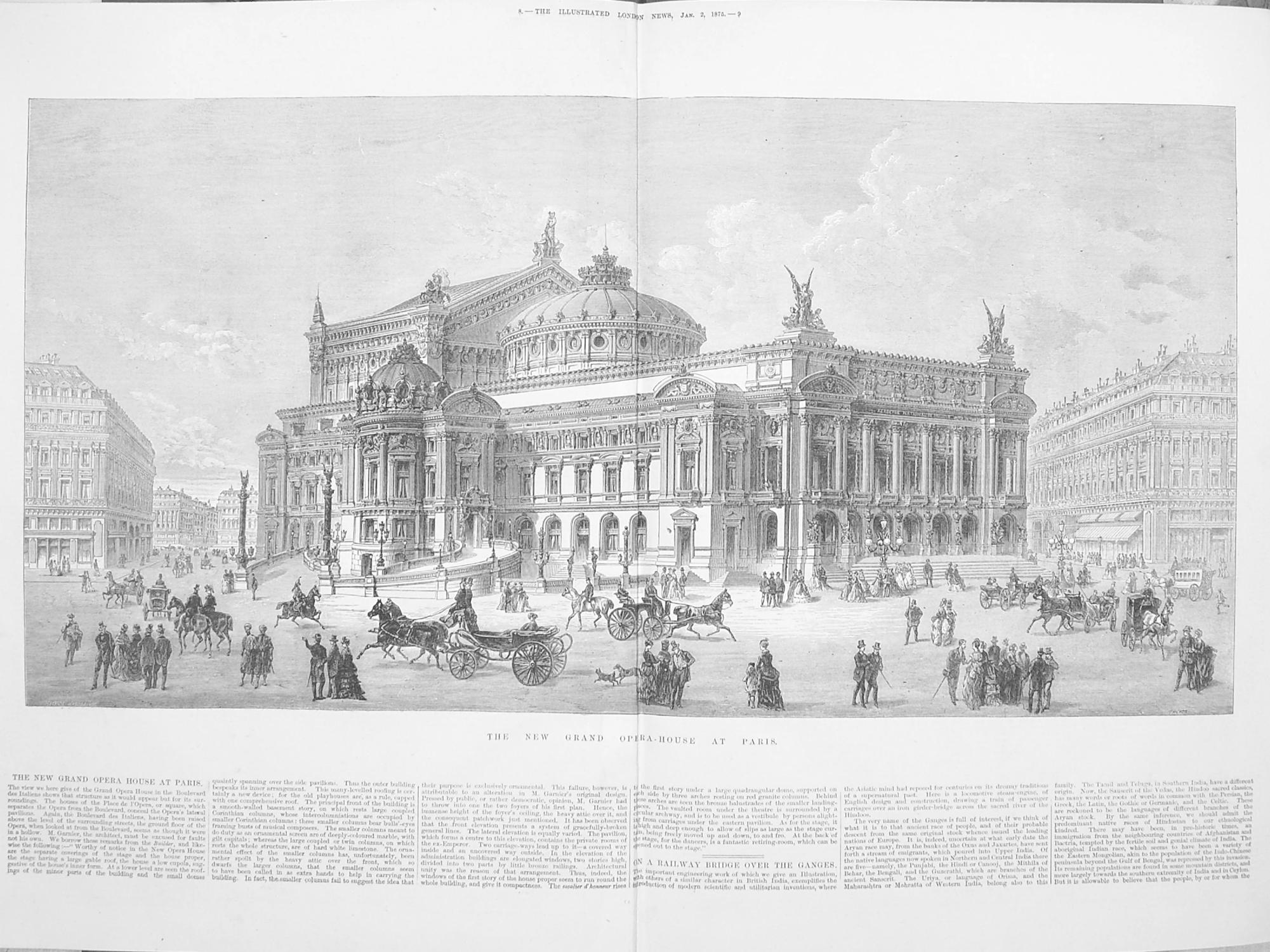 The New Grand Opera-House at Paris lithograph: (1875) | Theatreshire Books