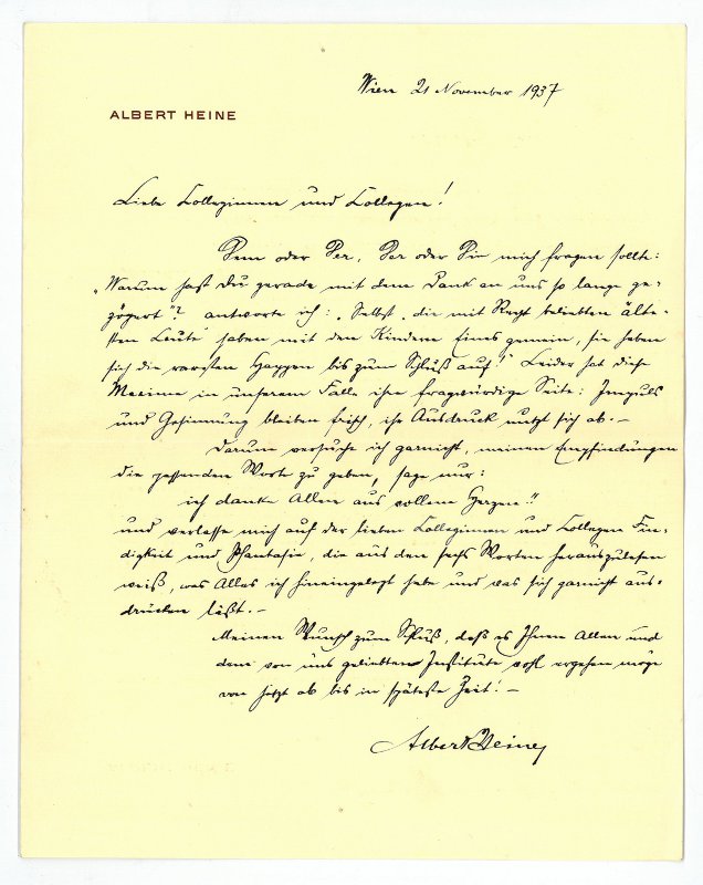 Eigenh. Brief mit U. by Heine, Albert, Schauspieler (1867-1949 ...