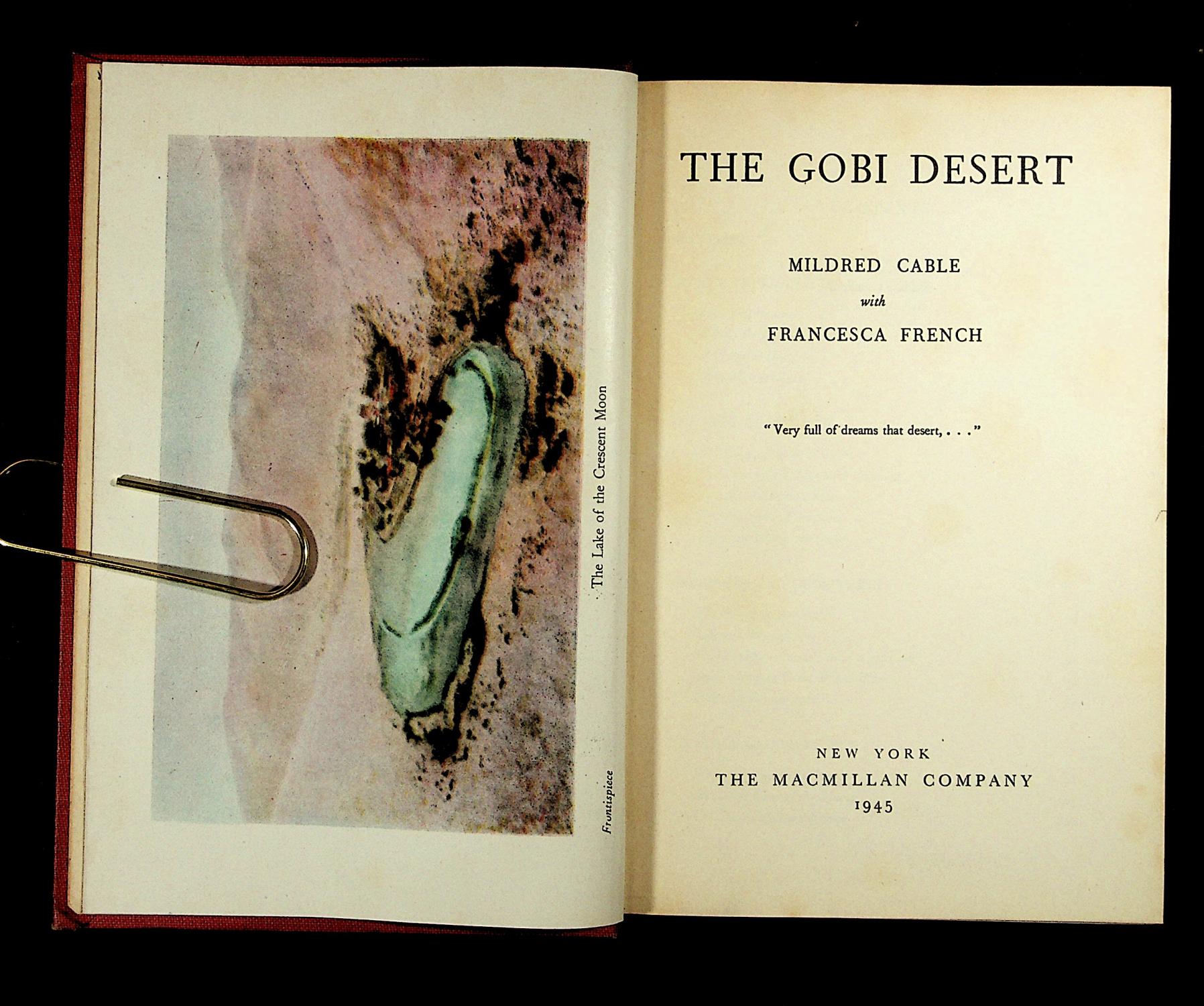 THE GOBI DESERT by Cable, Mildred with Francesca French XX: Hardcover ...