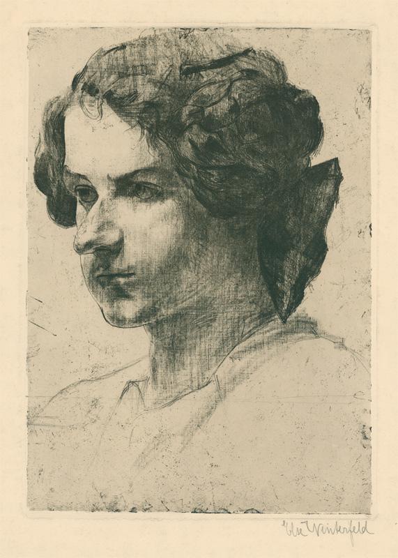 Frauenbildnis, Büste im Dreiviertelprofil nach links. by Winterfeld ...