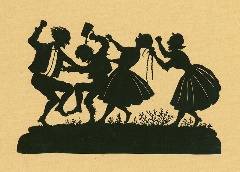 Vier sich raufende Männer und Frauen. von Müller, Wilhelm - 1804 - 1865 ... Vier sich raufende Männer und Frauen. von Müller, Wilhelm - 1804 - 1865 ...