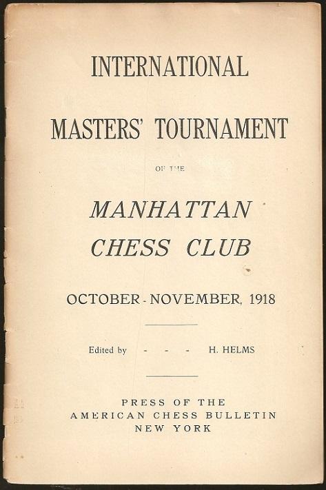 International Masters' Tournament of the Manhattan Chess Club October ...