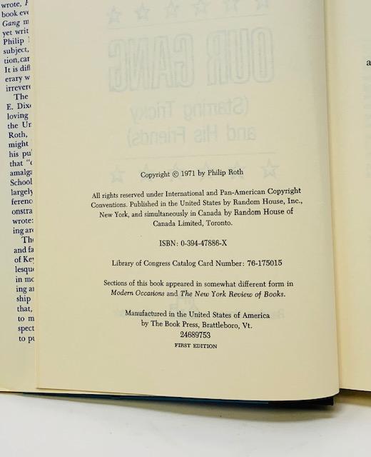 Our Gang by Roth, Philip: Very Good Hardcover (1971) First Edition ...