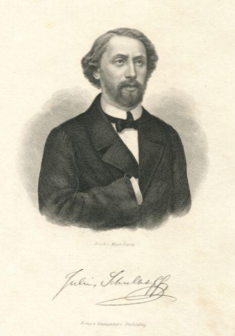 Brustbild en face. Mit faksimilierter Unterschrift unterhalb der ...