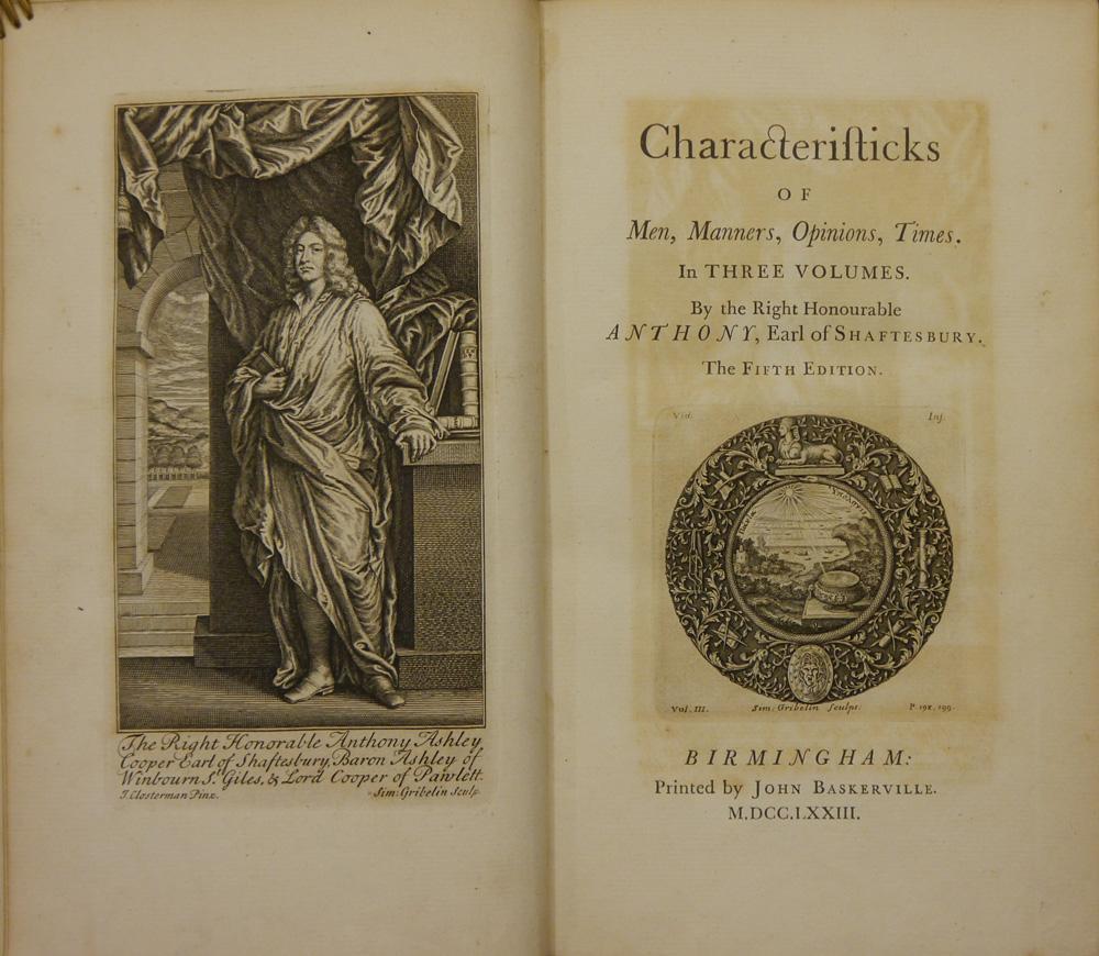 Characteristicks of Men, Manners, Opinions, Times. In Three Volumes ...