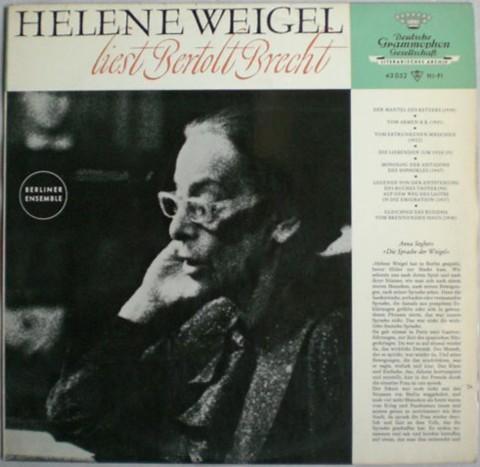 Helene Weigel liest Bertolt Brecht. von Brecht. -: (1967) | Antiquariat ...