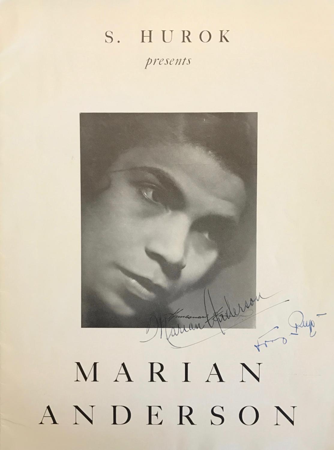 Marian Anderson Souvenir Program Circa 1939 Lincoln Memorial Concert