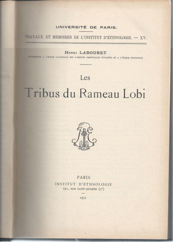 Les tribus du Rameau Lobi by HENRI LABOURET: (1931) | LIBRAIRIE GIL ...