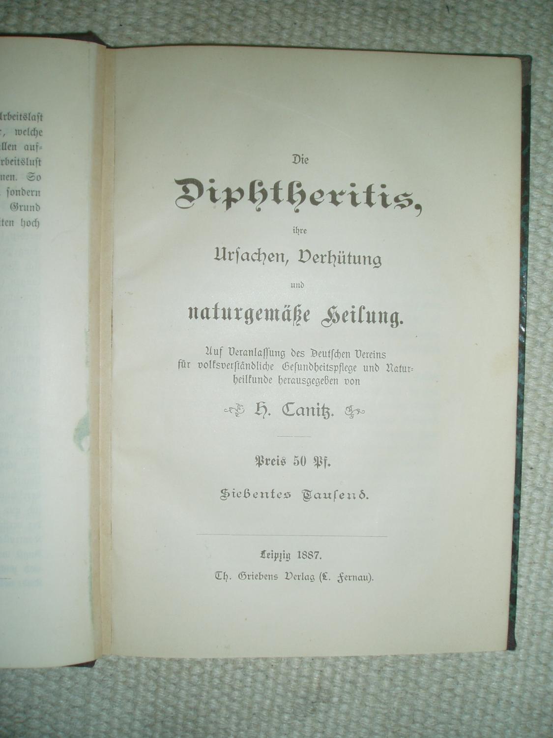 Das Scharlachfieber, seine Ursachen und naturgemässe Heilung [bound ...