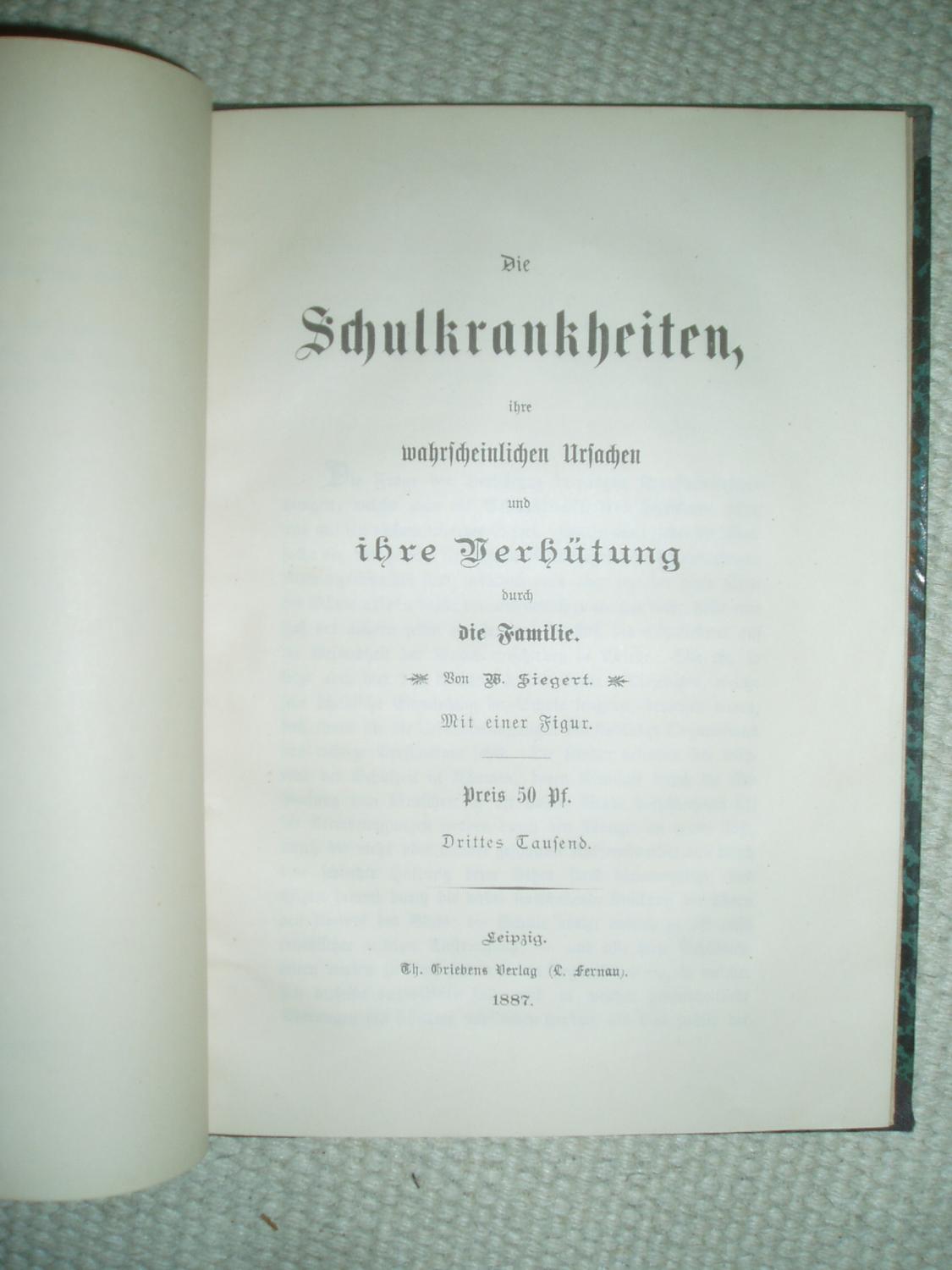 Das Scharlachfieber, seine Ursachen und naturgemässe Heilung [bound ...