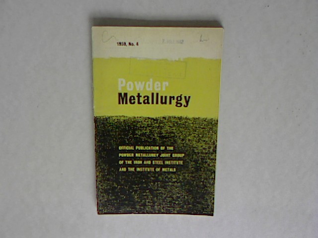 POWDER METALLURGY Volume 4, 1959. The Coercive Force of Fine Iron ...