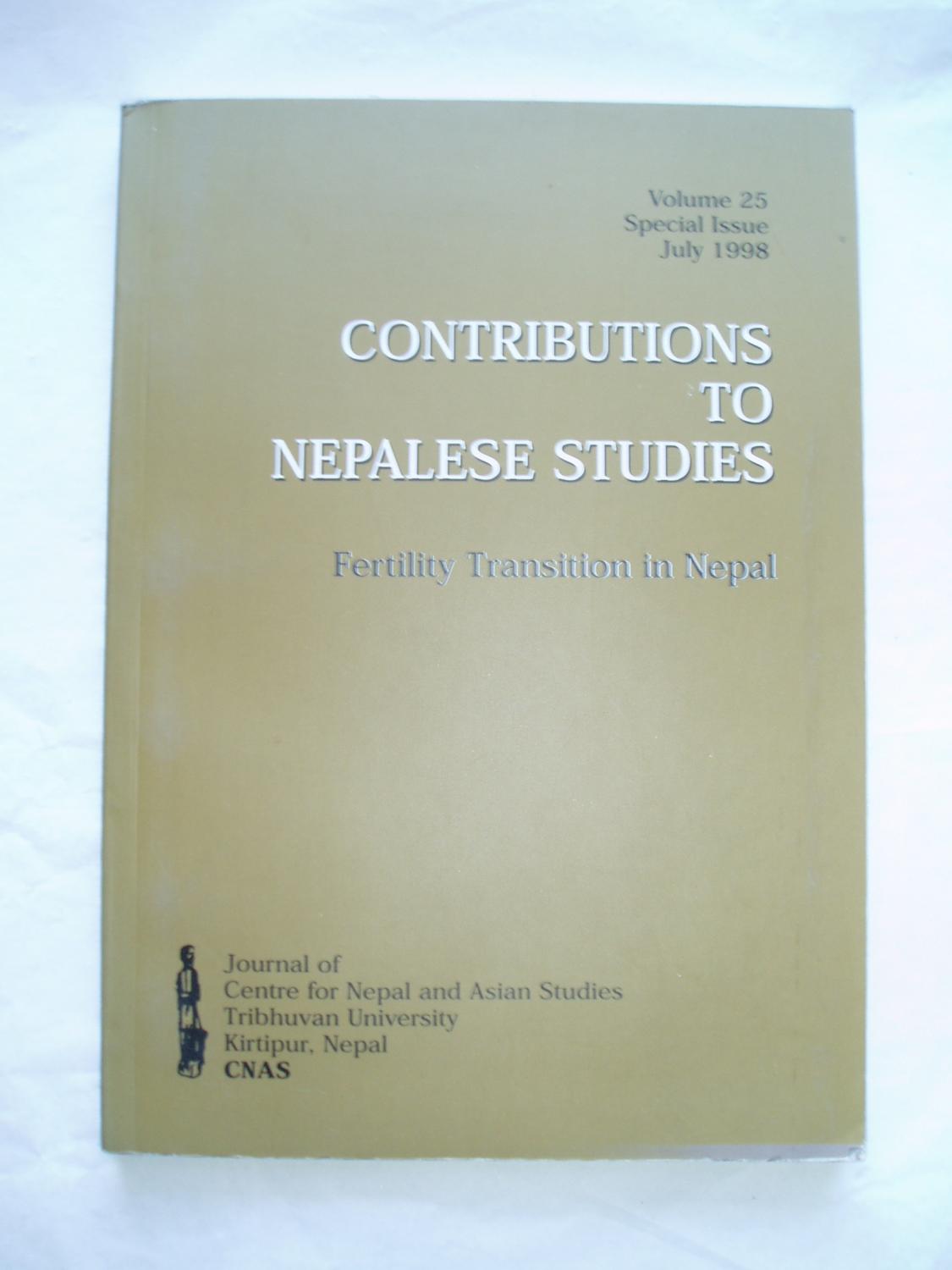 Fertility Transition in Nepal by Thapa, Shyam; Neidell, Shara G ...