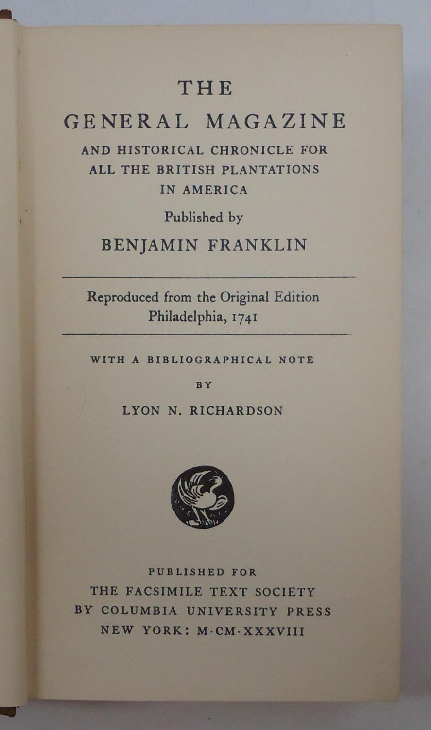 The General Magazine And Historical Chronicle for all the British ...