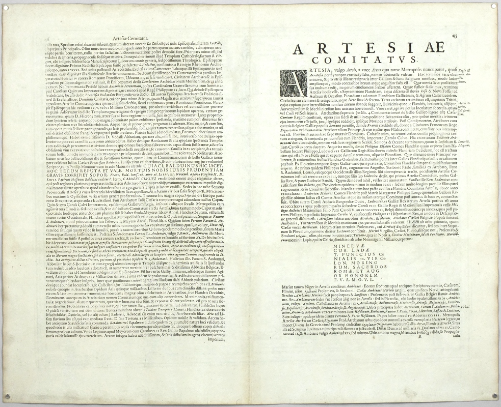 Artesia Descriptio von Kaerius, Petrus: (1617) | Antikvariat Krenek