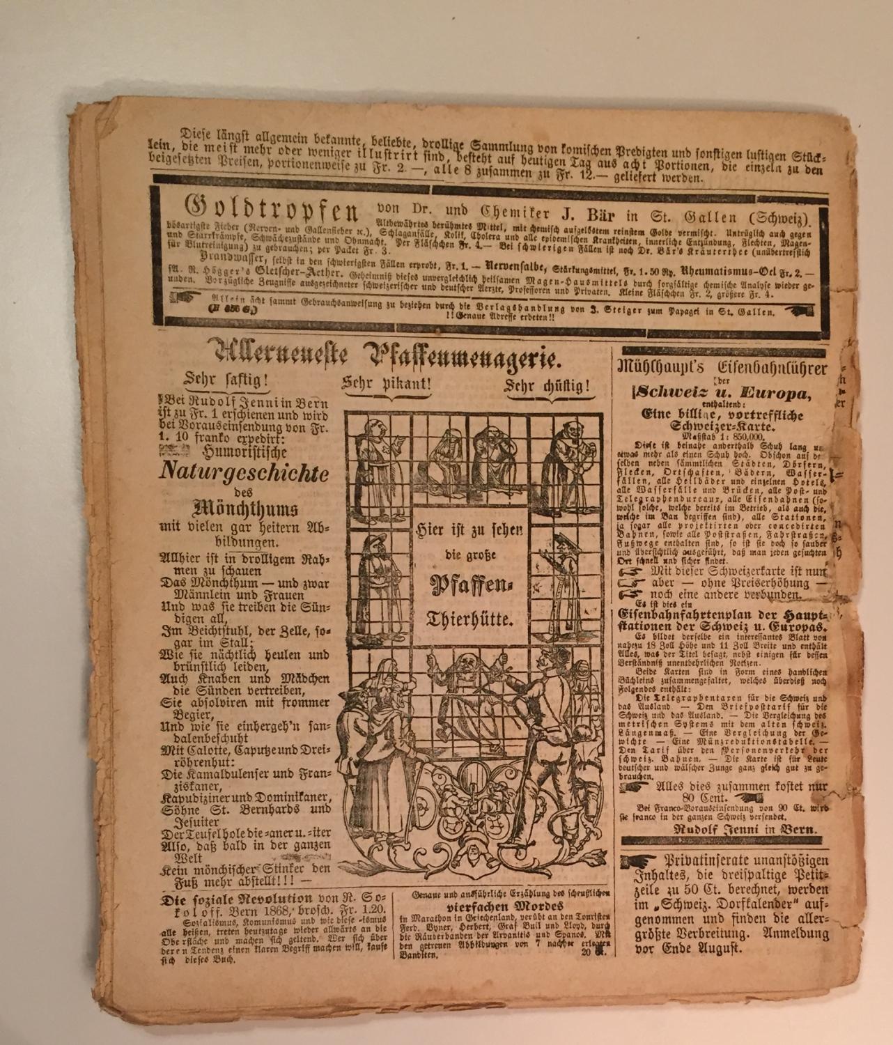 Der schweizerische Dorfkalender auf das Jahr 1877.: (1877) Magazine ...