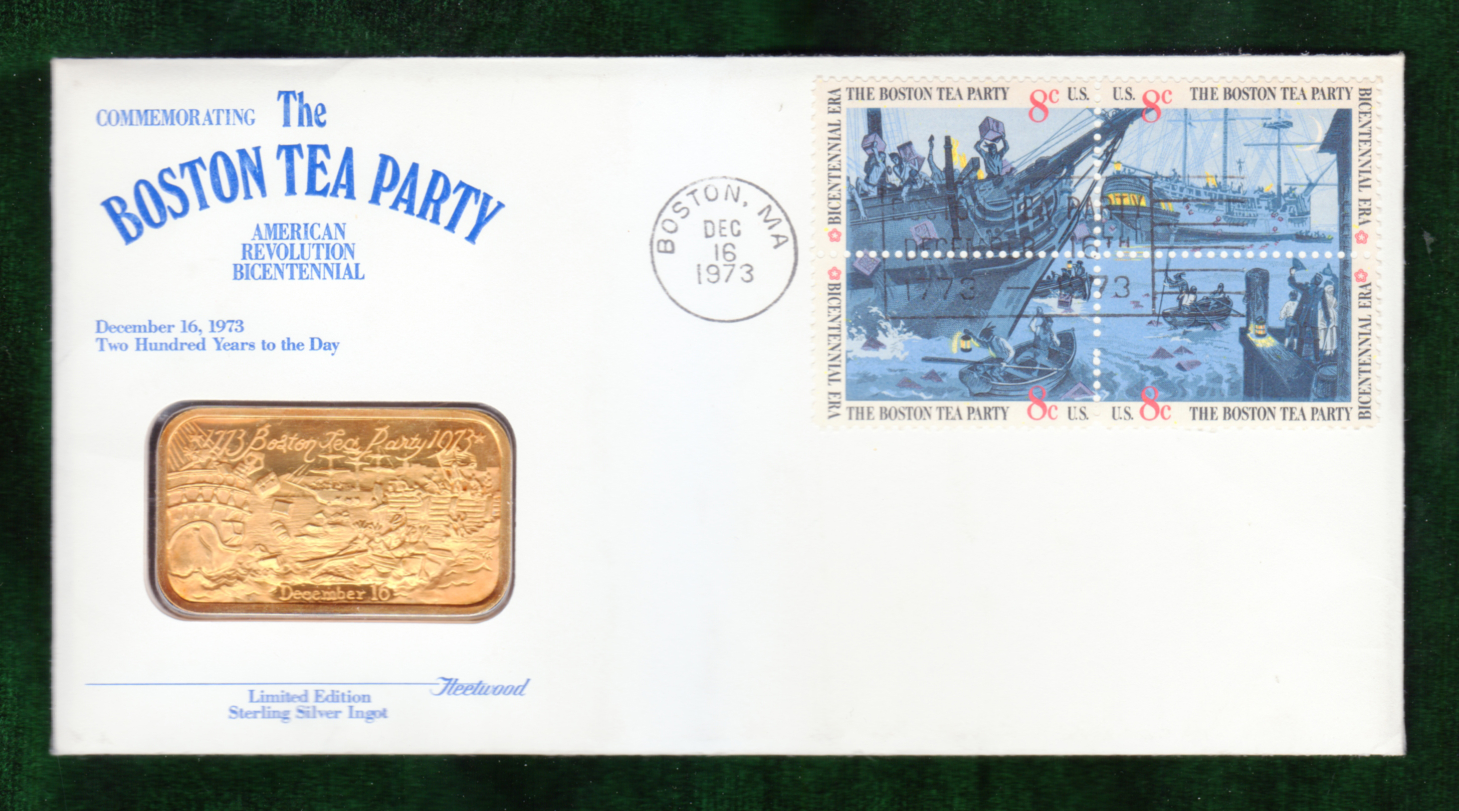 Fleetwood Medalist Boston Tea Party Bicentennial & British Closing of ...