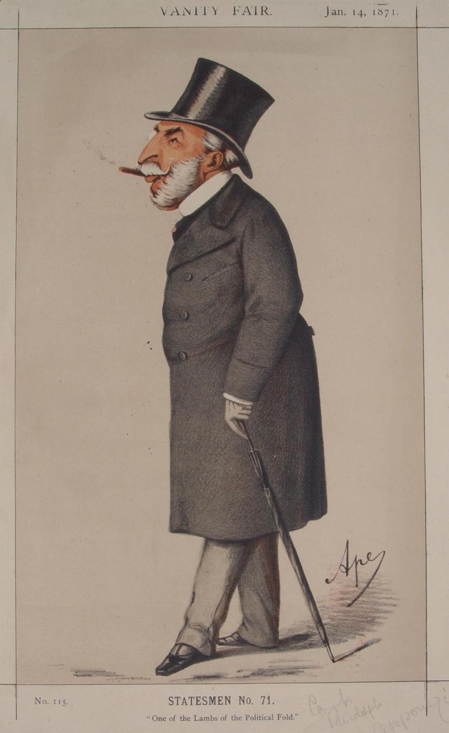 "Statesmen No. 71. One of the Lambs of the Political Fold." originale ...