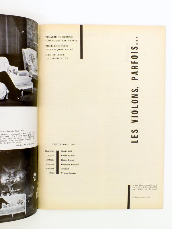 L'Avant-Scène Théâtre - Année 1962 complète ( n° 256 à 278 , 23 numéros ...