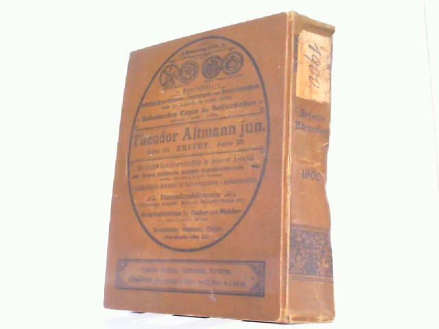 Adreßbuch Der Stadt Erfurt Für 1900 Herausgegeben Von Den Beamten Des