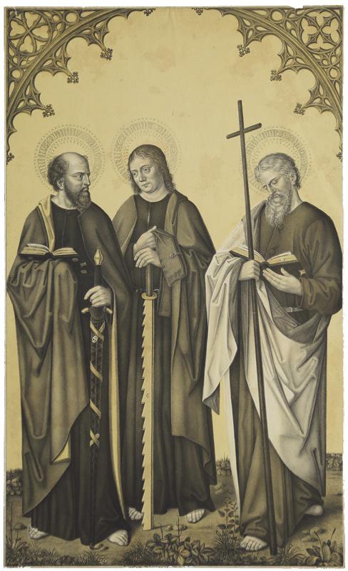 Die Apostel Paulus, Simon und Philippus, Israel von Meckenem pinxit ...