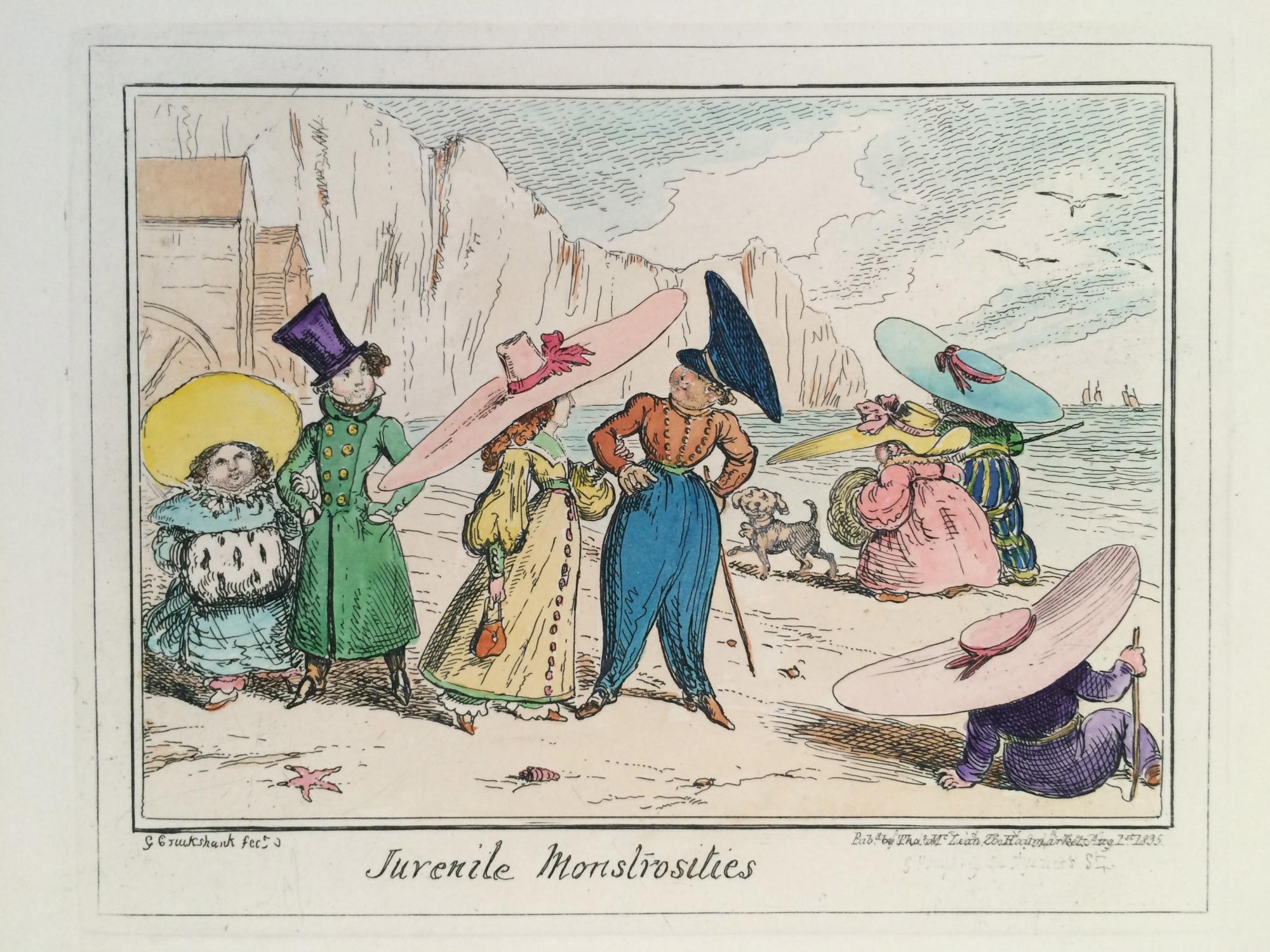 Seaside/celebrity caricature. Juvenile Monstrosities by Isaac Robert ...