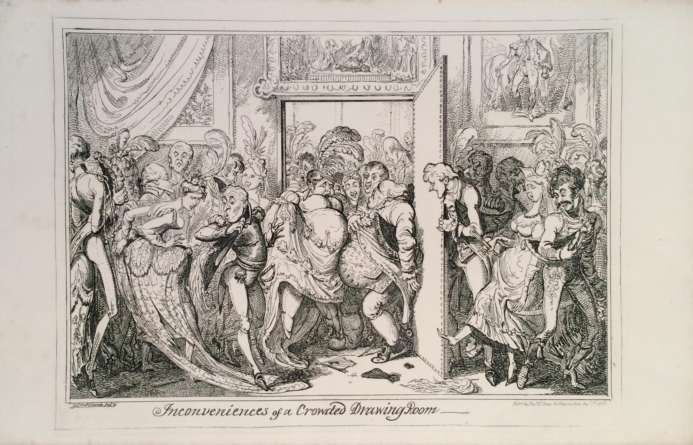 Regency celebrity culture caricature. Inconveniences of a Crowded ...