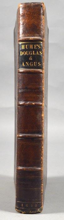 THE HISTORY OF THE HOUSES OF DOUGLAS AND ANGUS by HUME of Godscroft ...