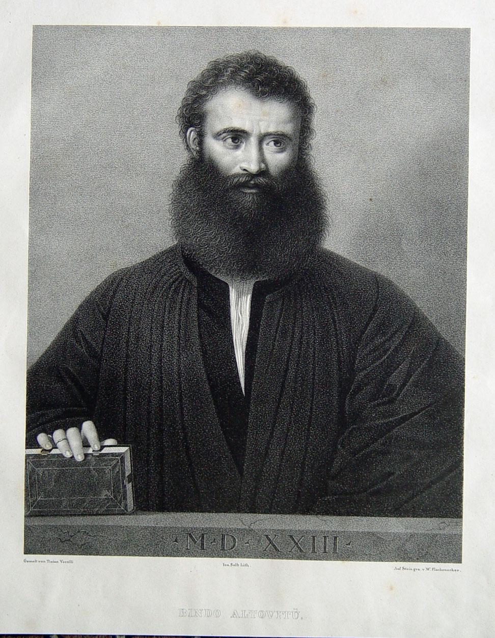 "Bindo Altovitü." (Bindo Altoviti) originale Lithographie ca. 33x27,5 ...