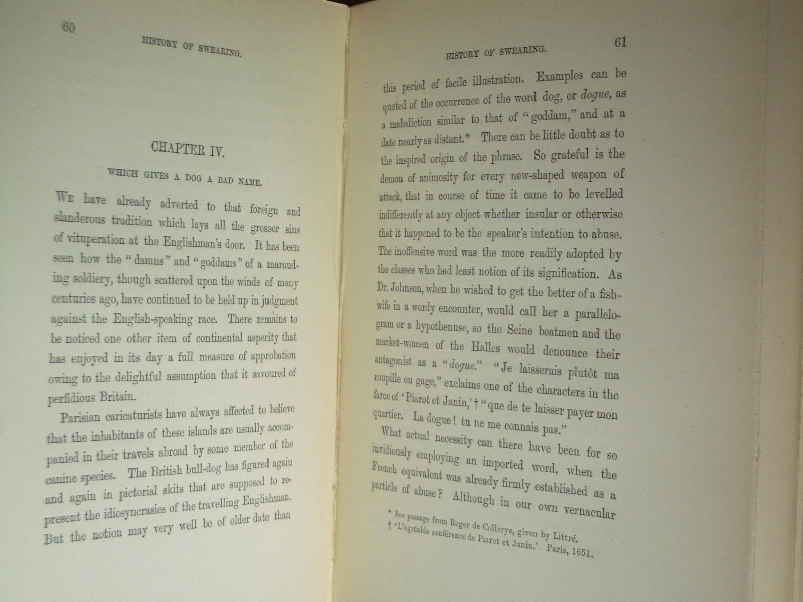 A Cursory History of Swearing by Sharman, Julian: Good Hard Cover (1884 ...