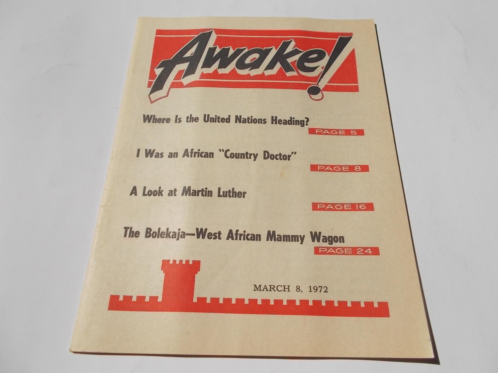 Awake! (March 8, 1972) Single Issue Magazine by Watchtower Bible and ...