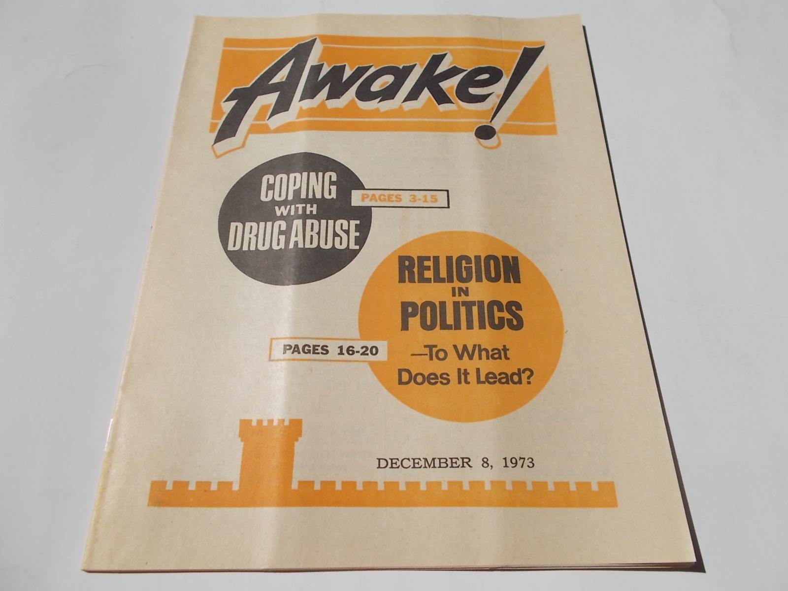 Awake! (December 8, 1973) Single Issue Magazine by Watchtower Bible and ...