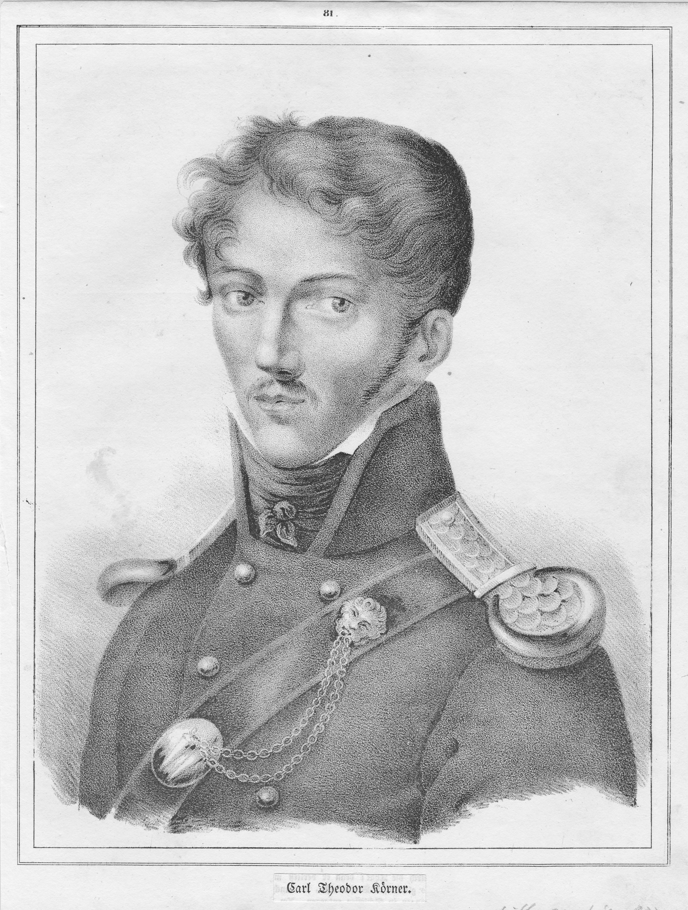 Karl Theodor Körner (Brustbild in Uniform). von KOERNER / PORTRAIT ...