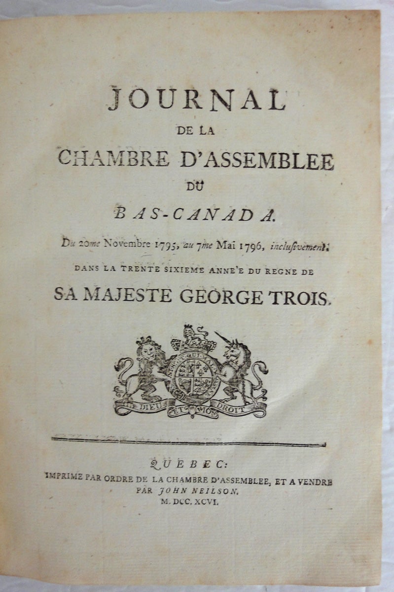 House of Assembly. Journal of the House of Assembly, of Lower-Canada ...